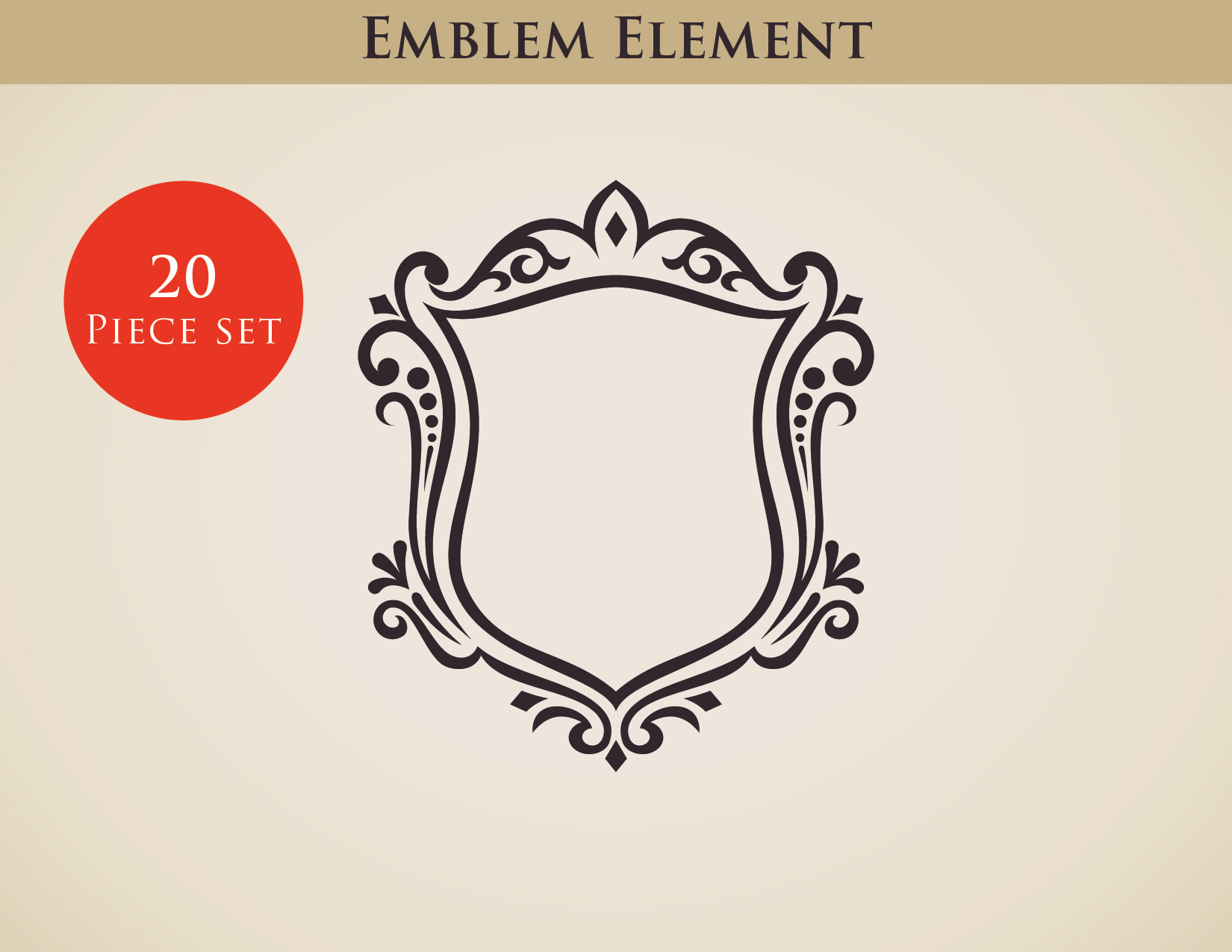 Emblem Element, an Illustration by VectorCrest