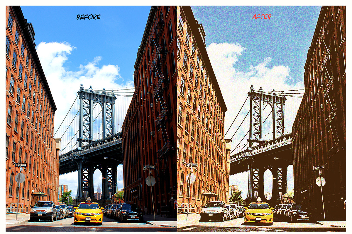 50s Painting Effect Photoshop Action, an Action Add-On by The Design ...