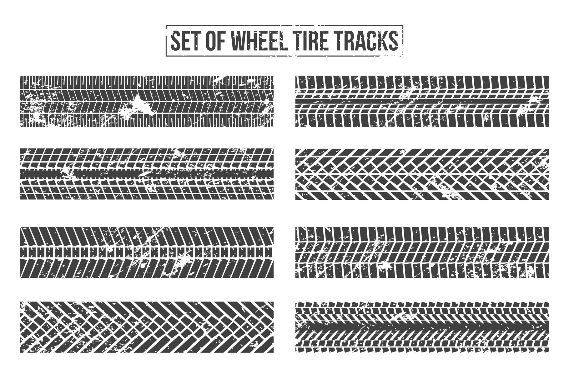 Wheel tire tracks. Winding trace. | Texture Illustrations ~ Creative Market
