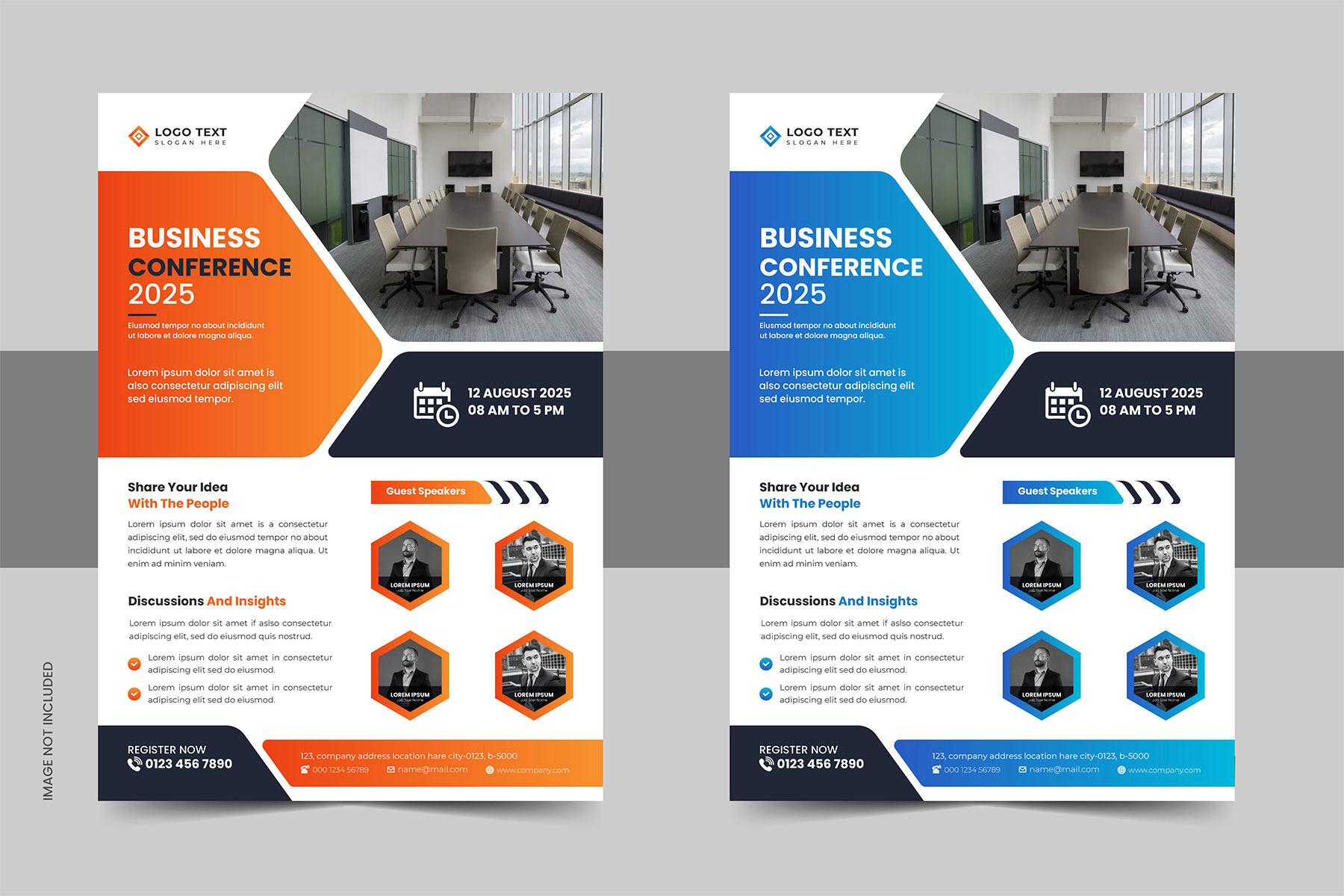Business conference flyer template