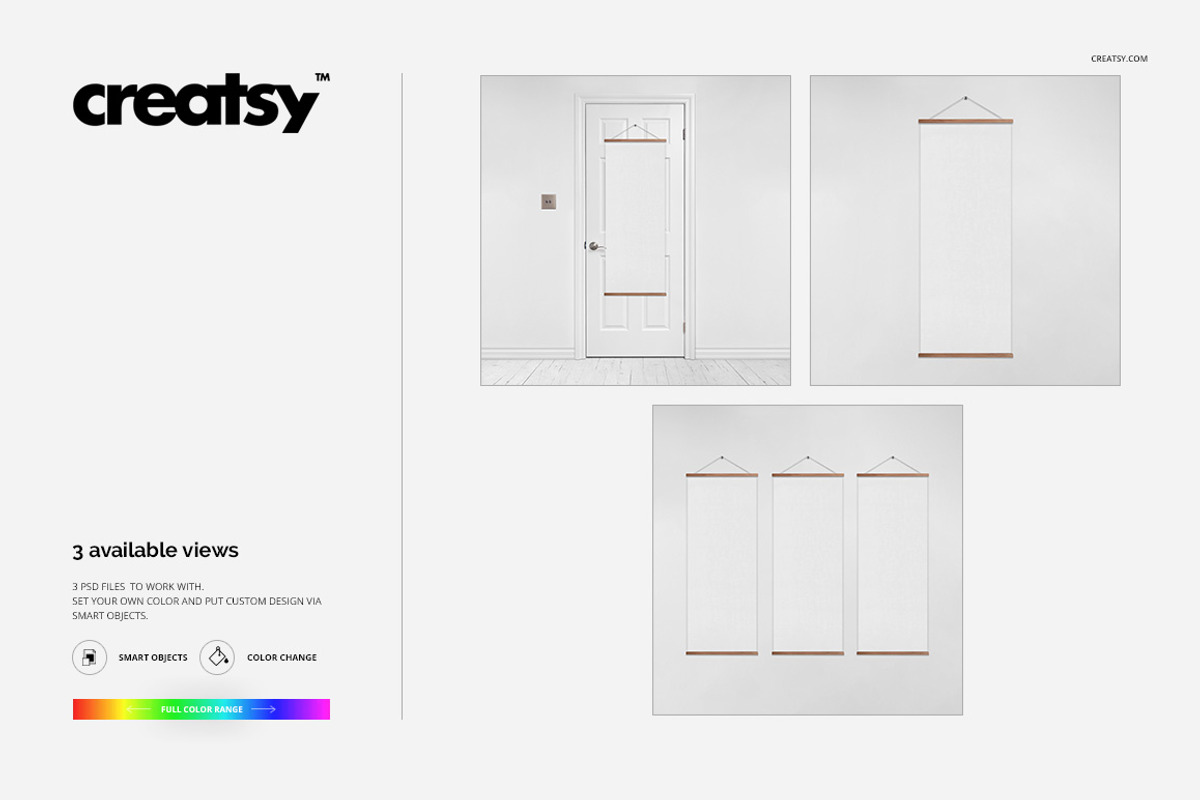 Door Banner Mockup Set, a Mockup by Creatsy