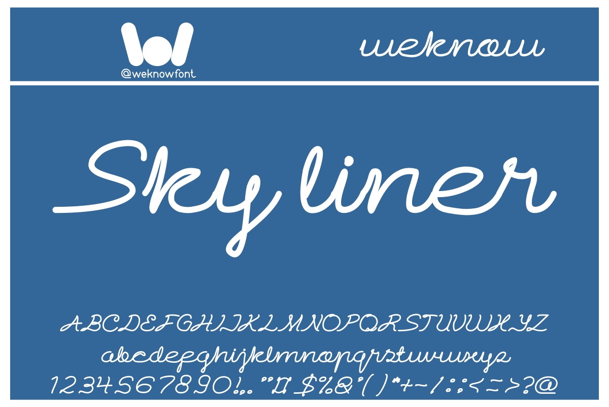 sky liner font