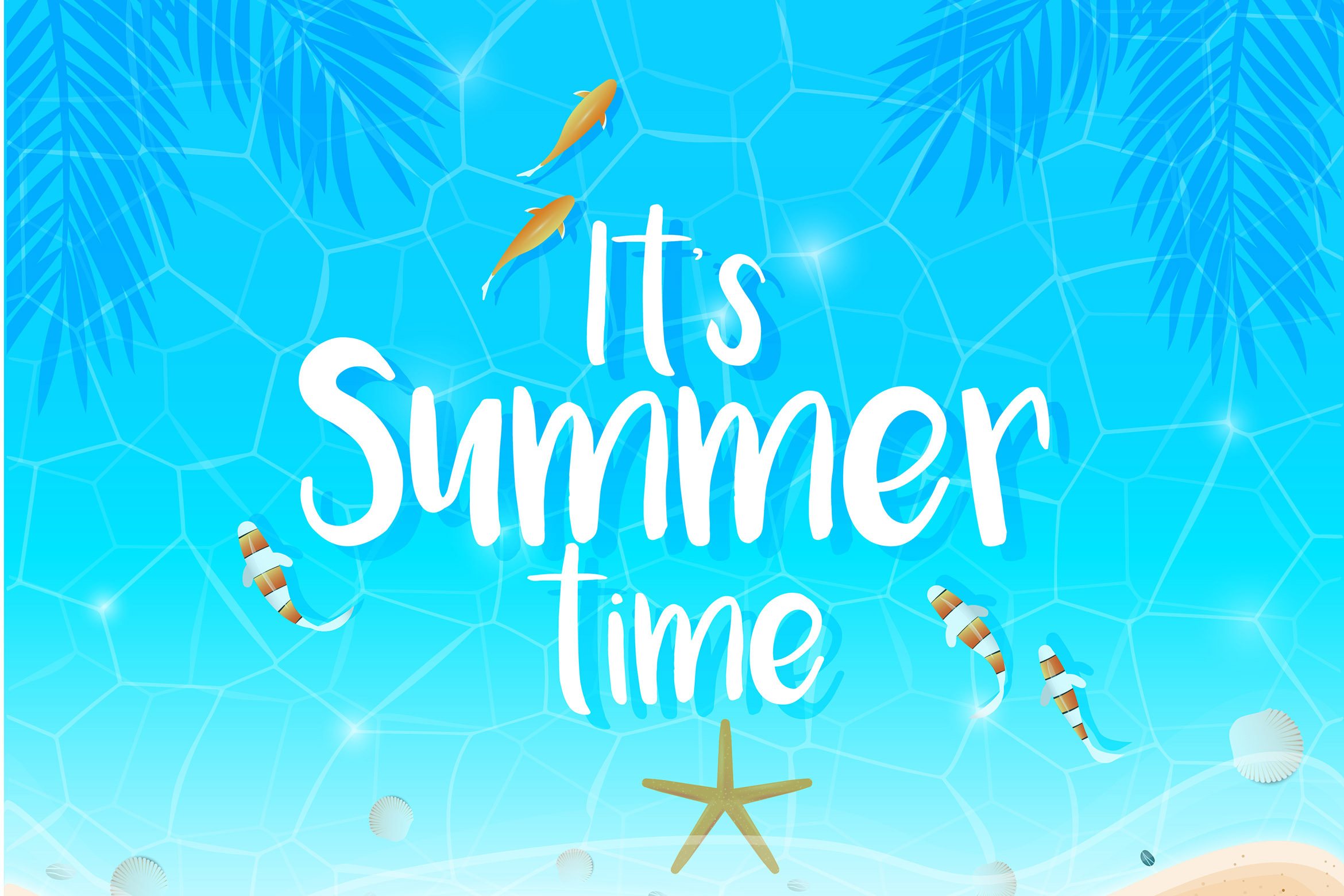 Summer time background, an Illustration by Creative Graphics