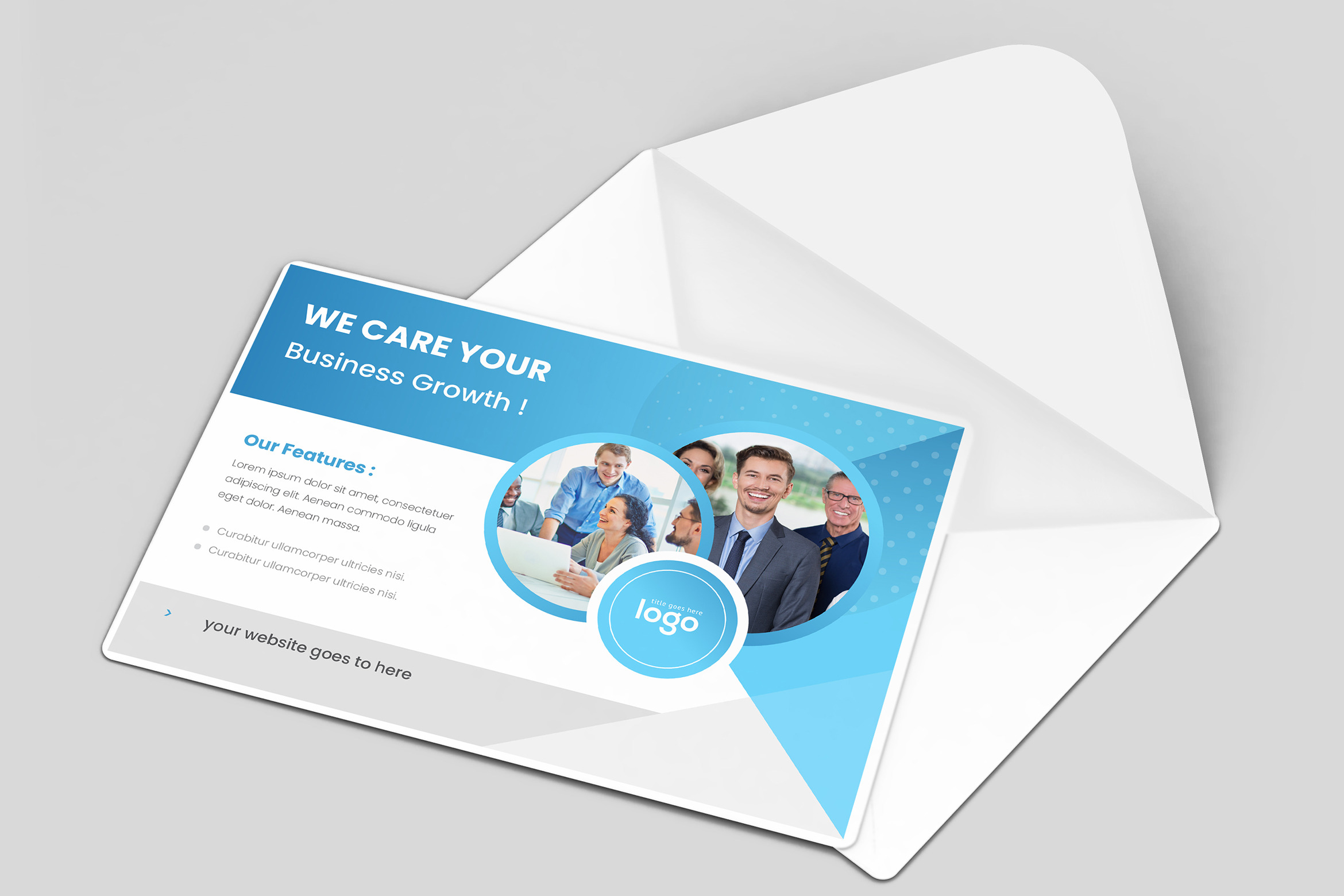 Blue Post Card Design, a Card Template by ZAAS