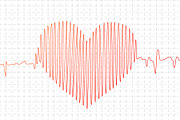 Cardiogram graph in heart shape, a Healthcare Illustration by BestPics
