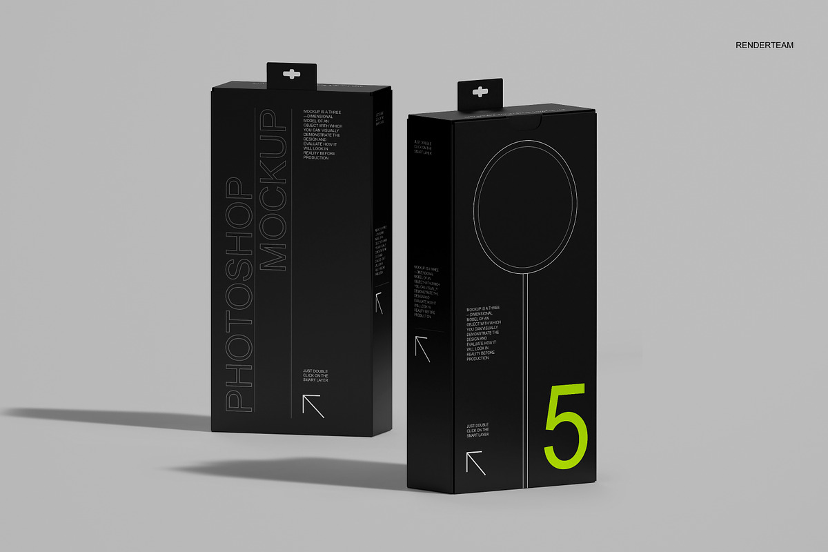 Paper Box Mockup Set (4 PSD)