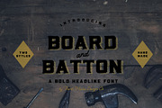 Board & Batton Font, a Slab Serif Font by Midnight Grim