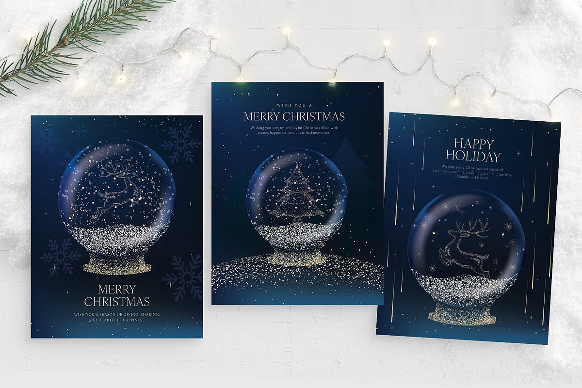 Christmas Snow Globe Flyer Template, a Flyer Template by BrandPacks