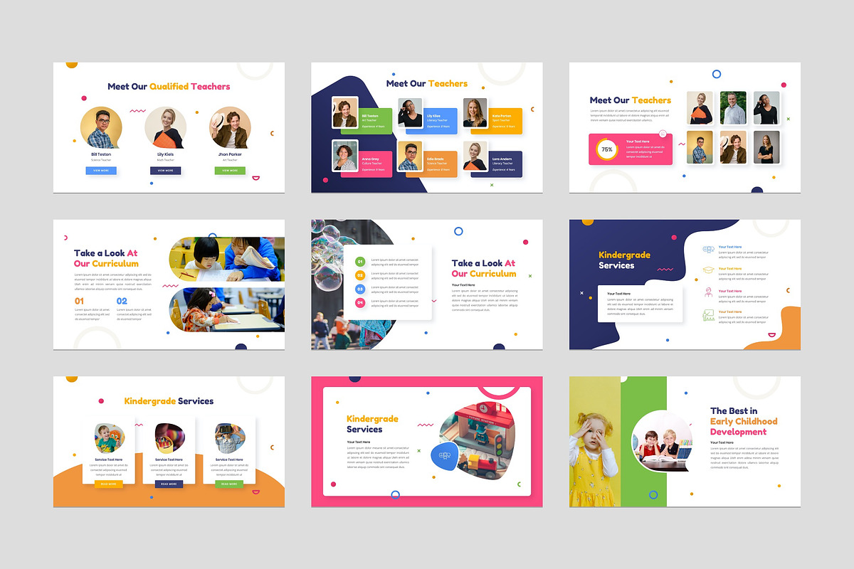 Kindergarten PowerPoint Template, a Presentation Template by Graphue