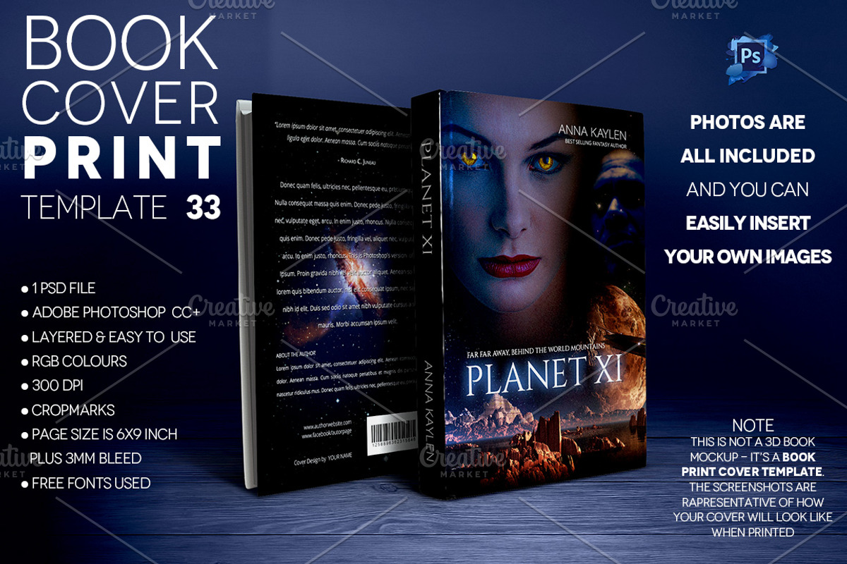Book Cover Print Template 33, a Templates & Theme by Illusiongraphic
