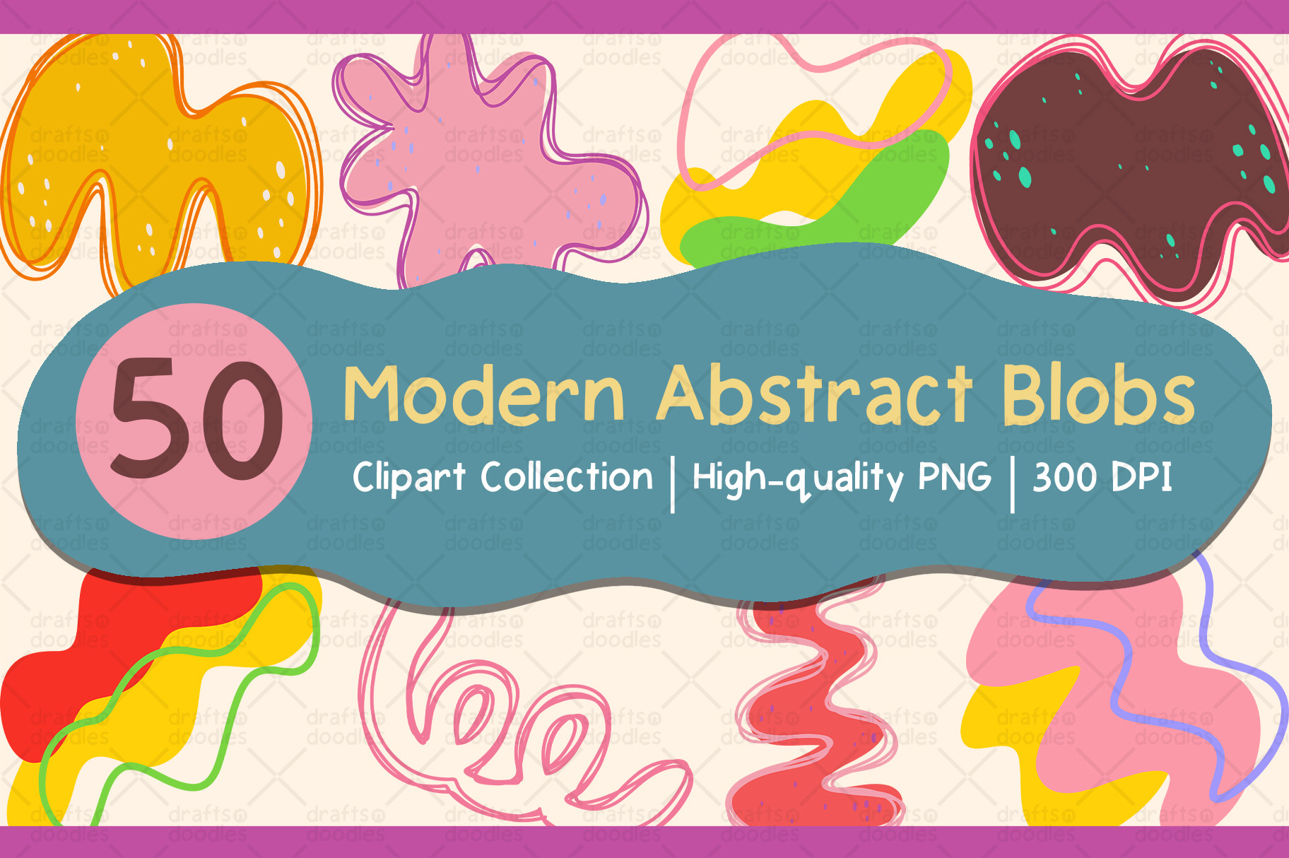 Modern Abstract Blobs Clipart Set