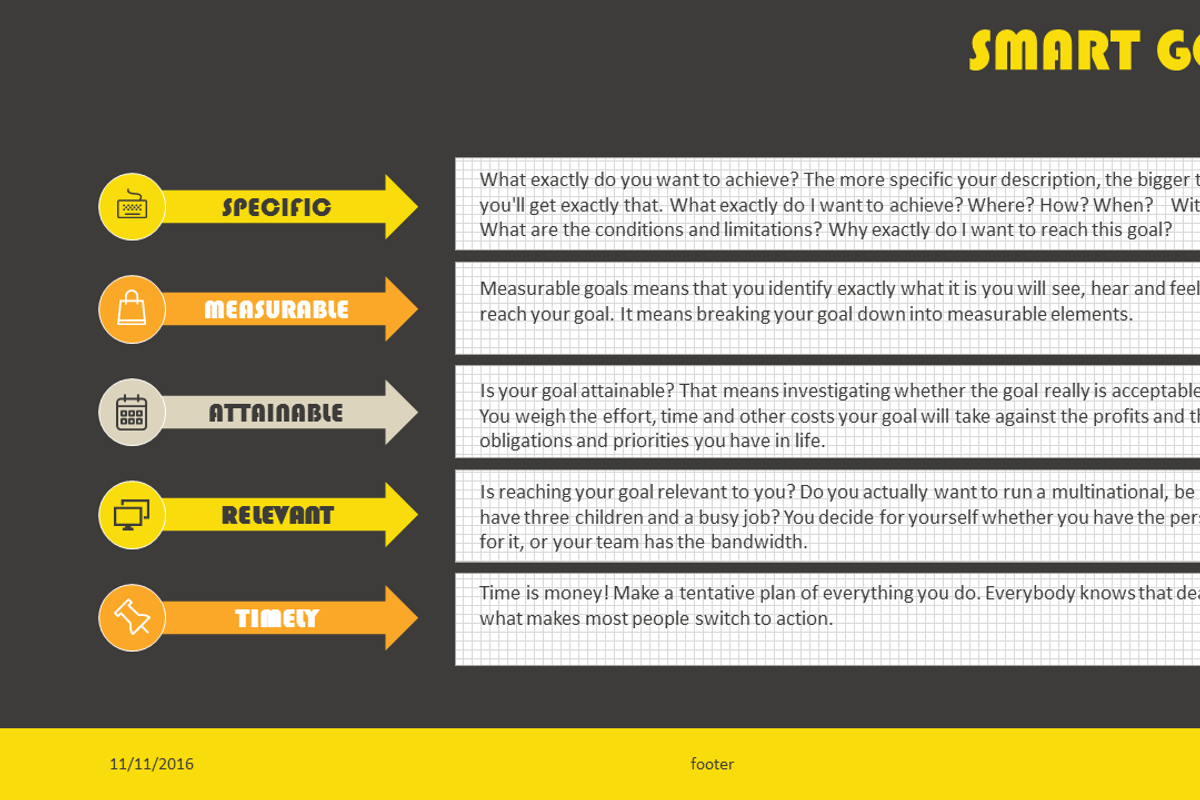 Smart Goals PowerPoint Template, a Presentation Template by Yes ...