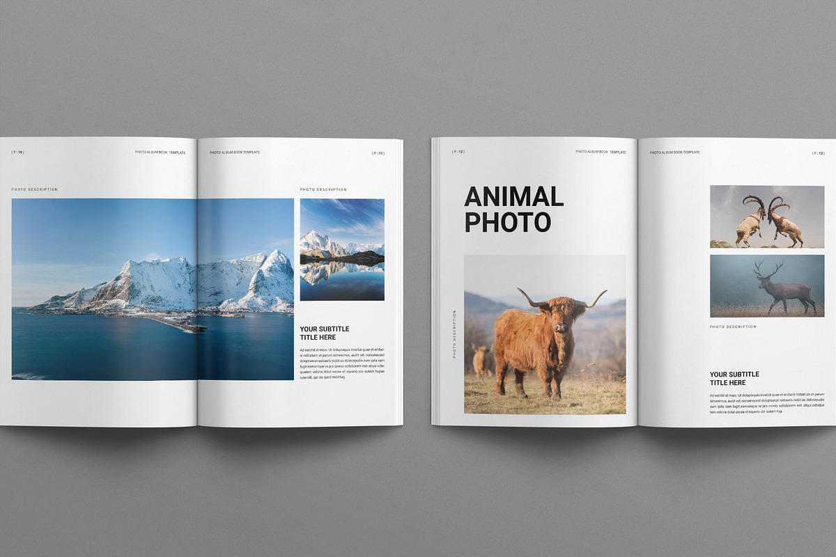 Photo Album Book Template, a Brochure Template by E-Type