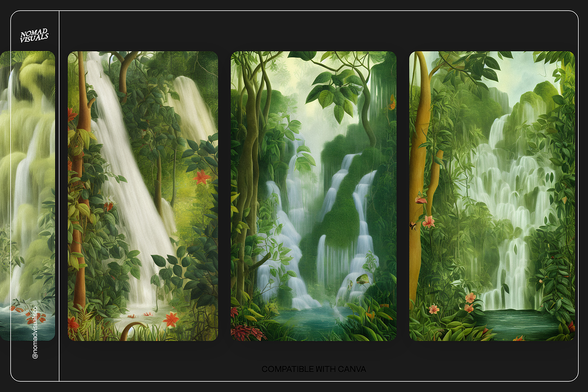 Rainforest Waterfalls Dream, a Background Graphic by Nomad Visuals