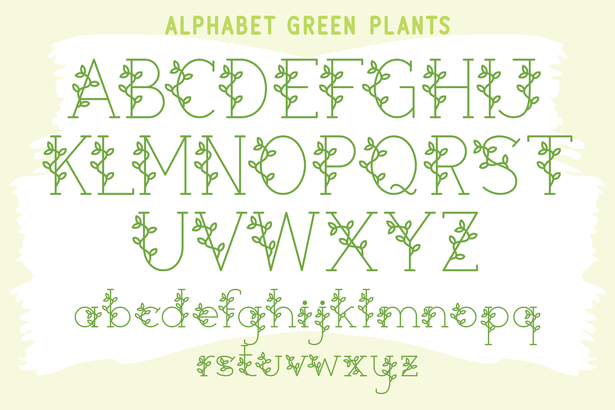 Green Plants, a Font by Creative Keelik