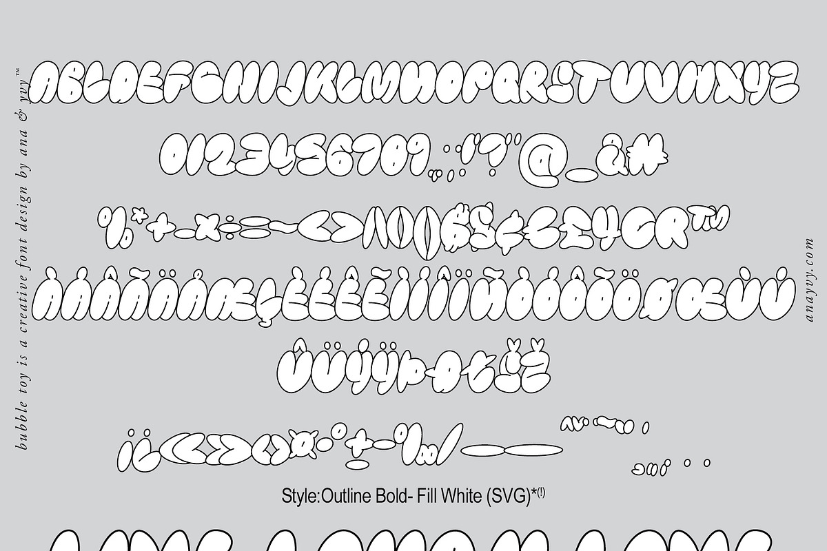 Bubble Toy | 2000s Retro Graffiti, a Font by ana & yvy
