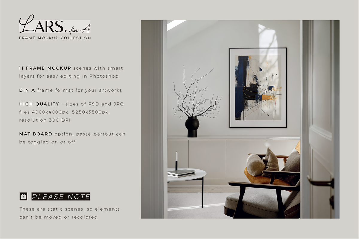 LARS Din A | Frame Mockup Collection, a Product Mockup by Acierto ...