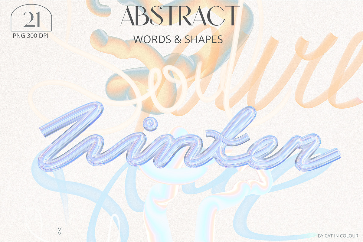 White Creation Gradients 3D Shapes