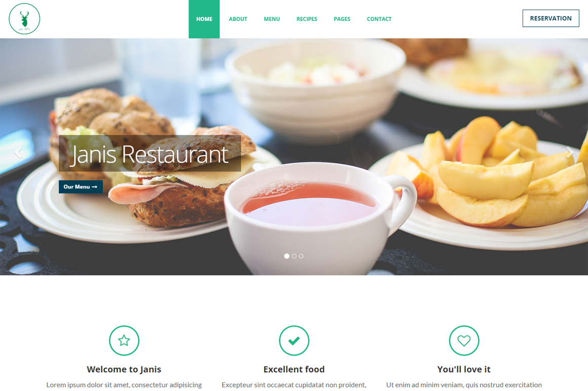 Janis - Cafe & Restaurant Template, a Bootstrap Template by Studio ...