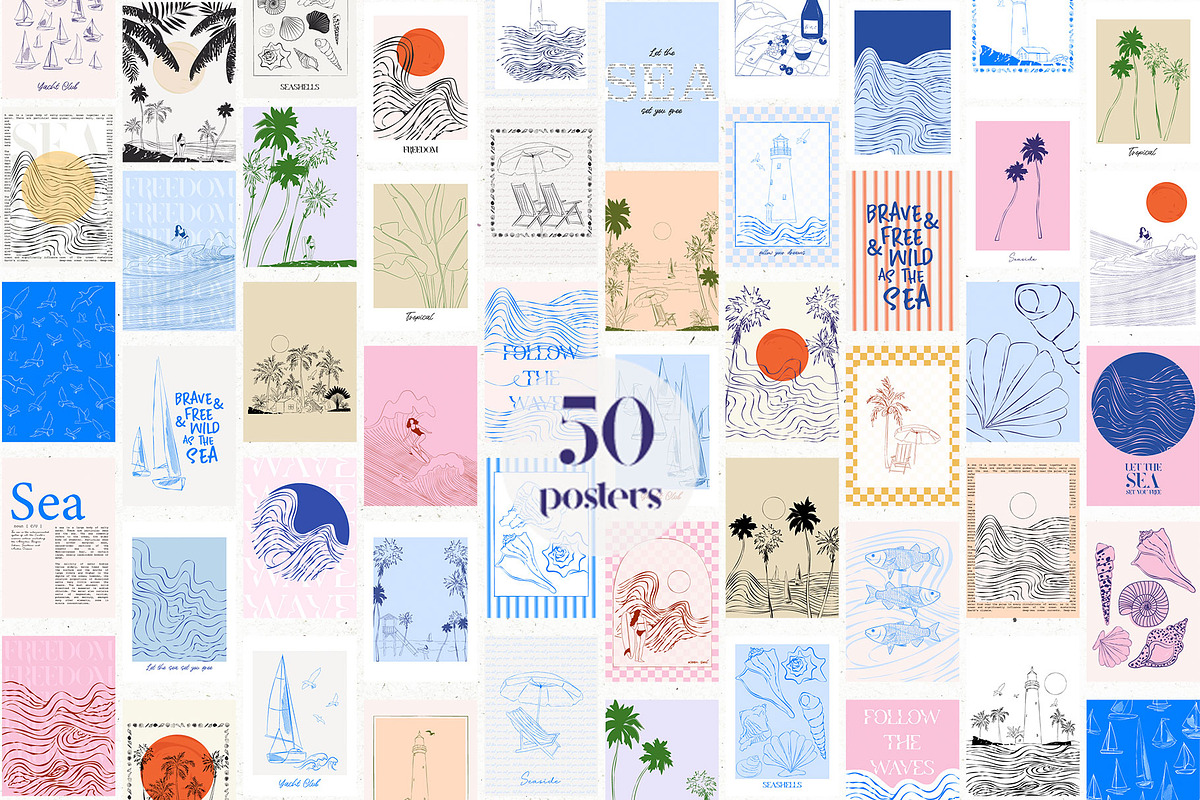 COASTAL POSTERS printable wall arts