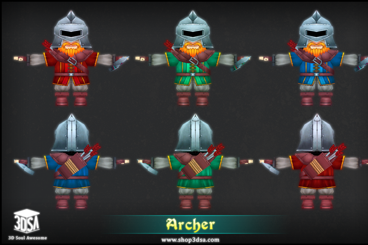 Fantasy Character Pack 01, a Characters & Person 3D Model by Meshtint Studio