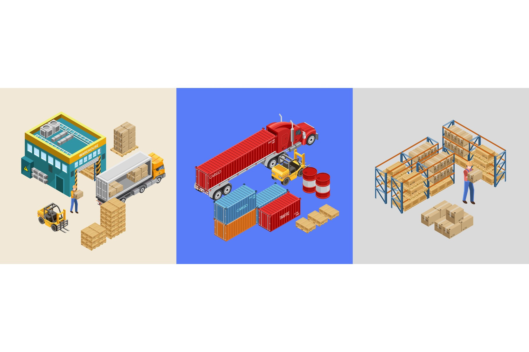 Illustration of work of storage | Work Illustrations ~ Creative Market