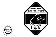 Logo, label buffalo, bull., a Branding & Logo Template by Larser