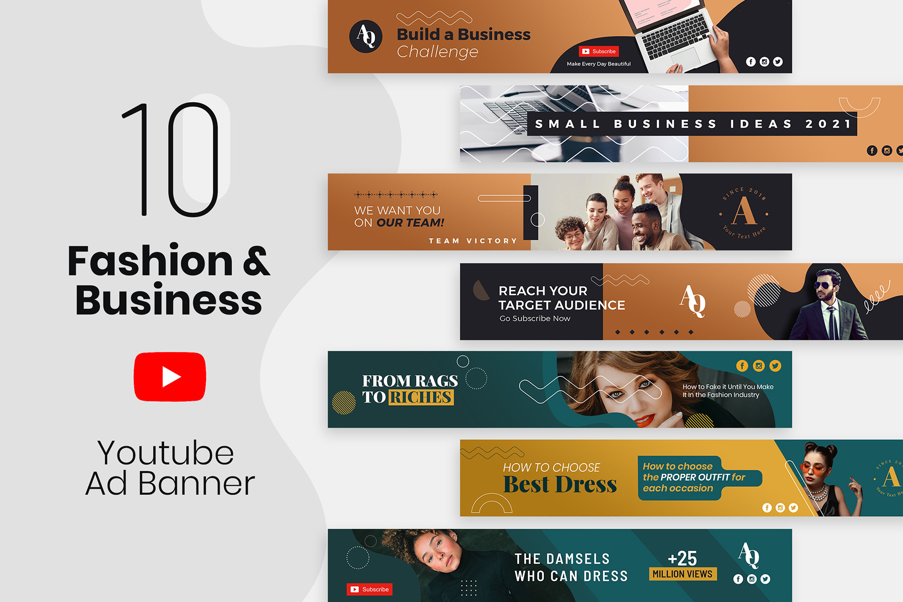 YouTube Cover Template, a Social Media Template by VictorThemes