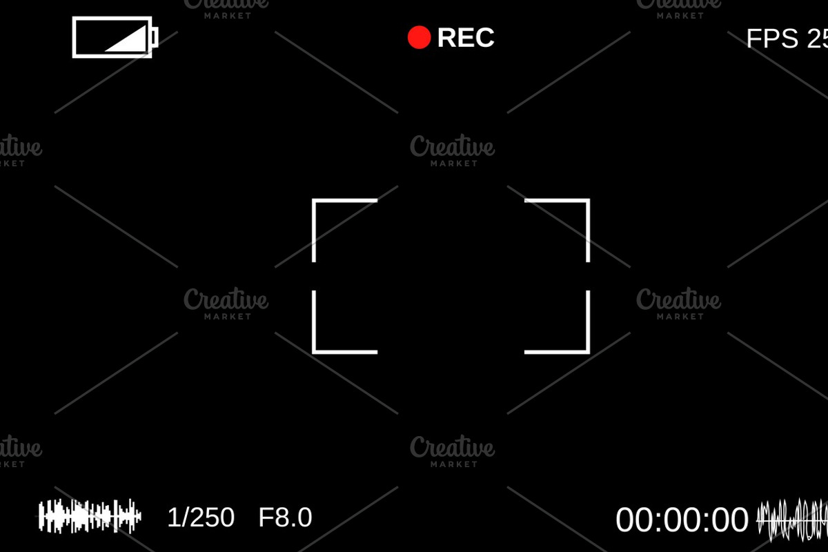 focusing screen of the camera., an Object Graphic by ModVector