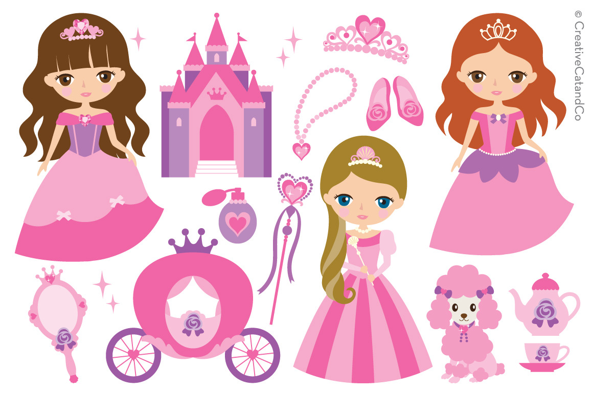 Princess Vector and PNG Set | People Illustrations ~ Creative Market