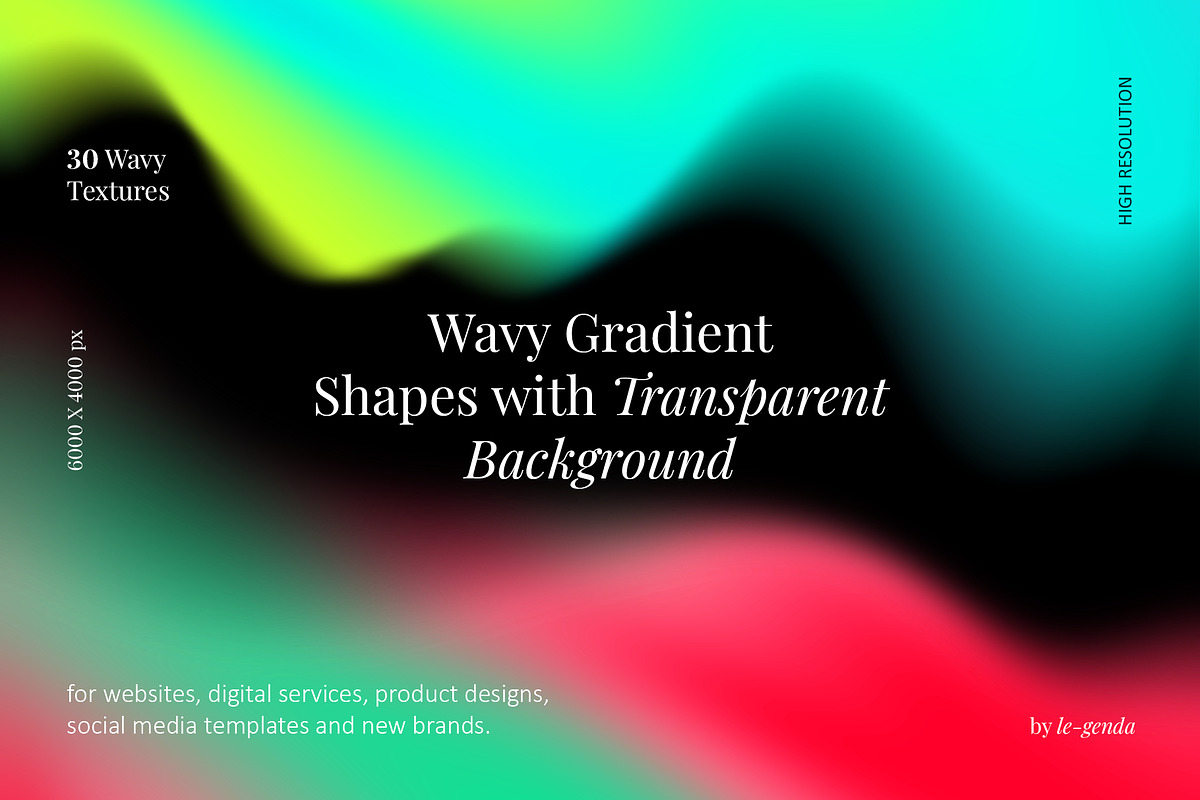 Vibrant Wavy Gradient Shapes