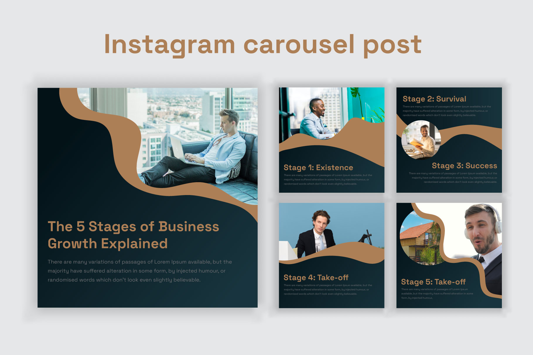 social media Instagram carousel post, a Social Media Template by Kazi ...