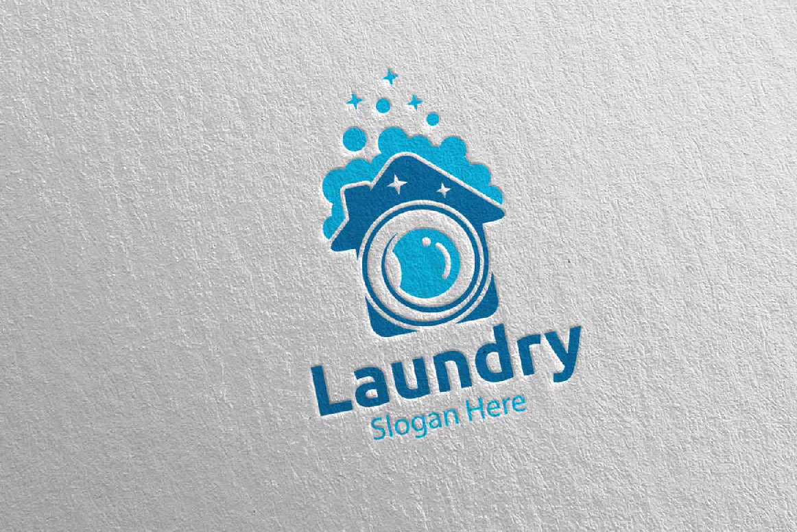 Laundry Dry Cleaners Logo 54 | Branding & Logo Templates ~ Creative Market