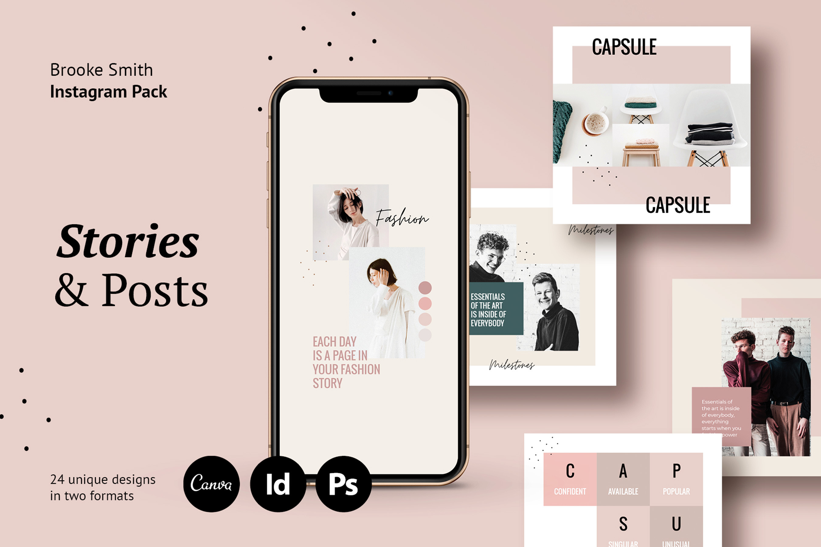 Instagram Pack / Brooke, a Social Media Template by Mirazz