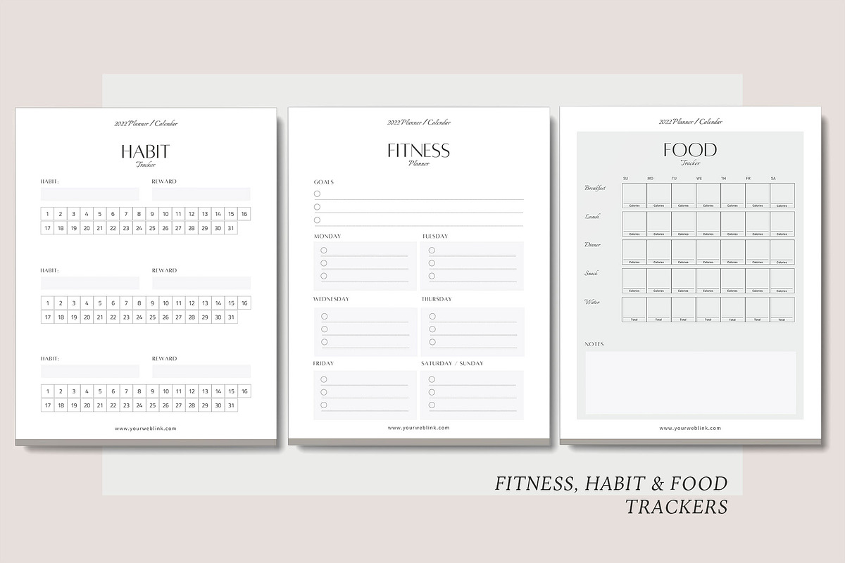 Canva Planner & 2022 Calendar kit v2, a Magazine Template by 3.14&Co