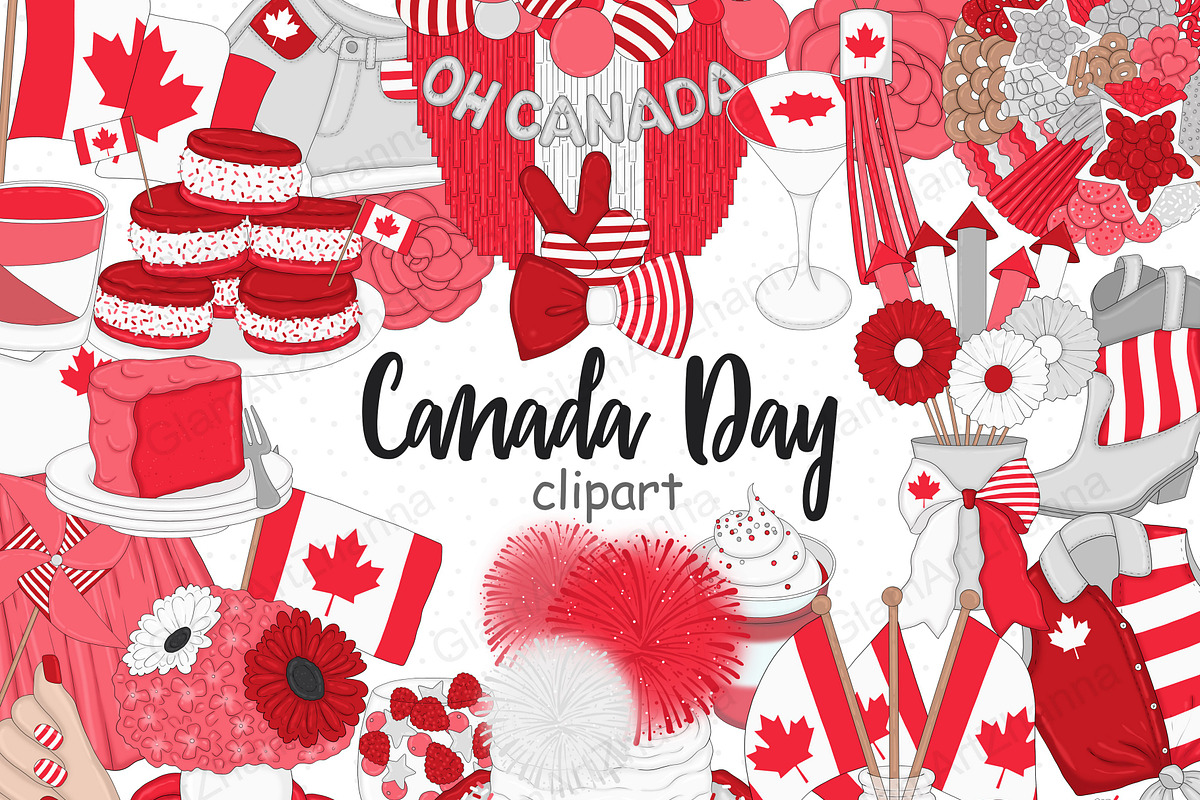 Canada Day Clipart, an Illustration by GlamArtZhanna | Creative Market