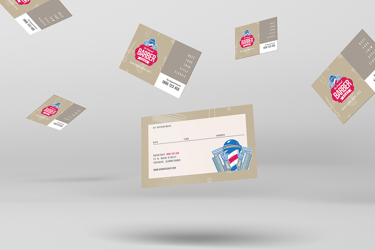 Barber's Appointment Card Template, a Business Card Template by BrandPacks