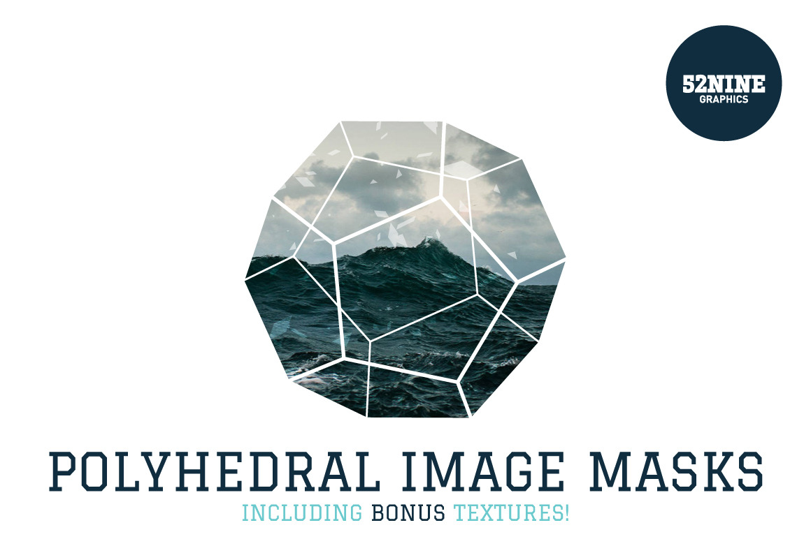Polyhedral Image Masks + Bonus!, an Object Graphic by 52NINE GRAPHICS