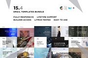 15 Email templates bundle IV, an Email Template by ThemesCode