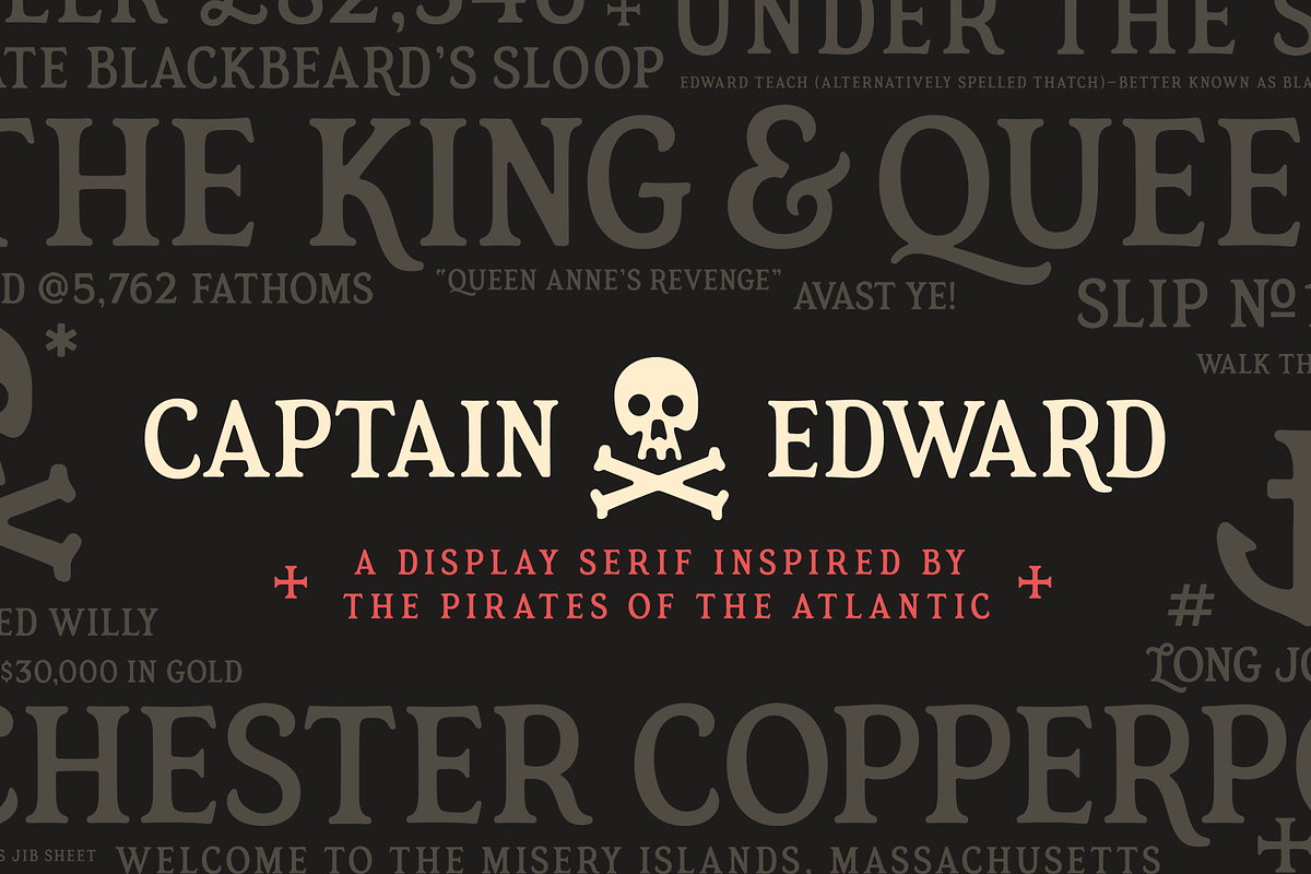 Captain Edward — Serif Display Font, a Sans Serif Font by SimpleBits®