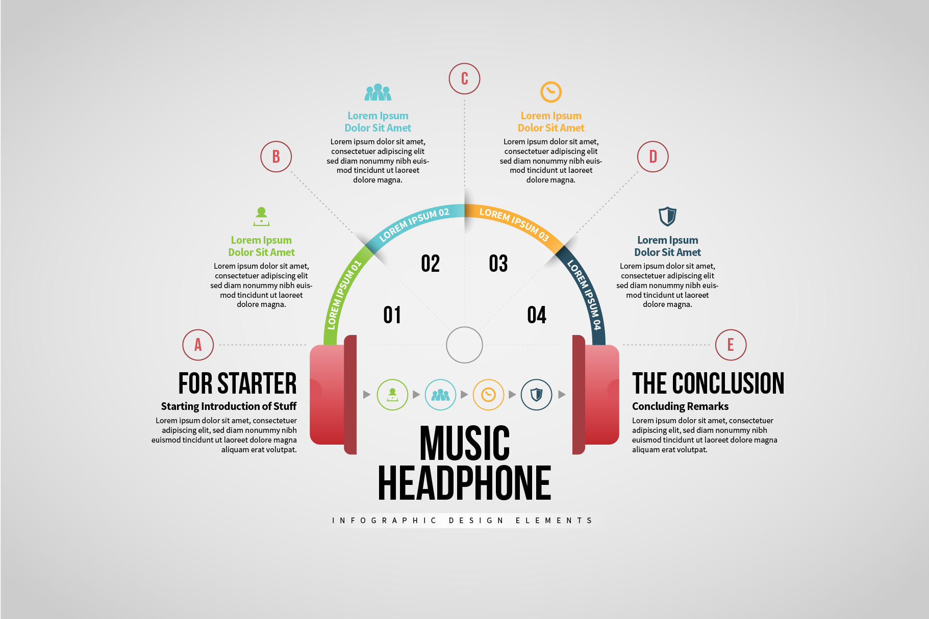 Music Headphone Infographic, a Templates & Theme by h.utomo