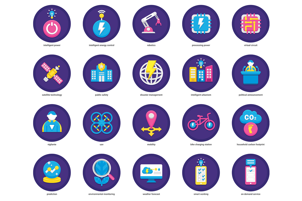 88 Smart Technology Flat Icons, an Icon by Flat Icons