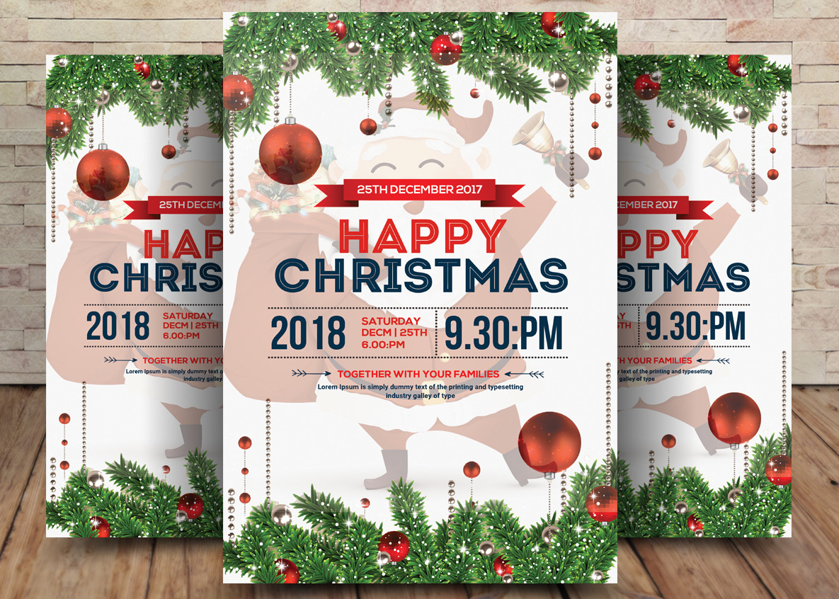 Happy Christmas Flyer Template, a Flyer Template by graphicforest