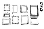 Doodle Picture Frame Illustrations, an Illustration by Pepper