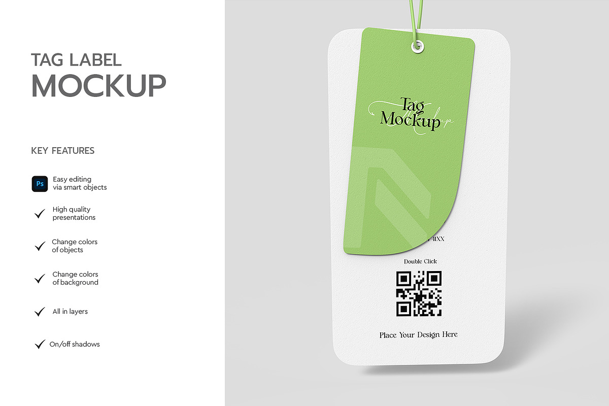Realistic Price Label Mockup PSD