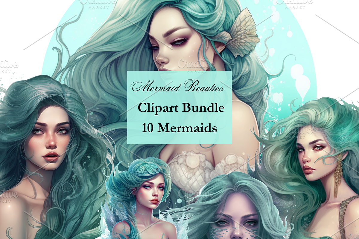 Mermaid Beauties Clipart Bundle