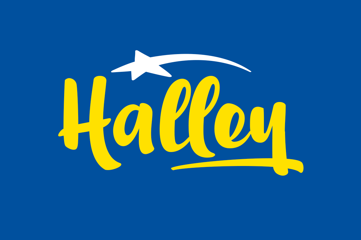 Halley, a Script Font by Eurotypo