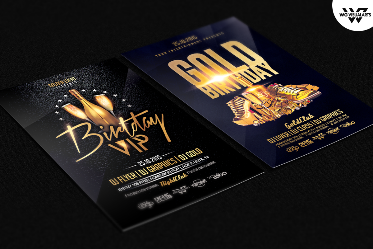 GOLD Flyer Template Bundle, a Flyer Template by WG DESIGN