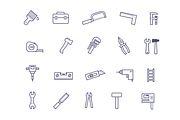 20 Tools and Hardware Icons, an Outline Icon by Creative VIP