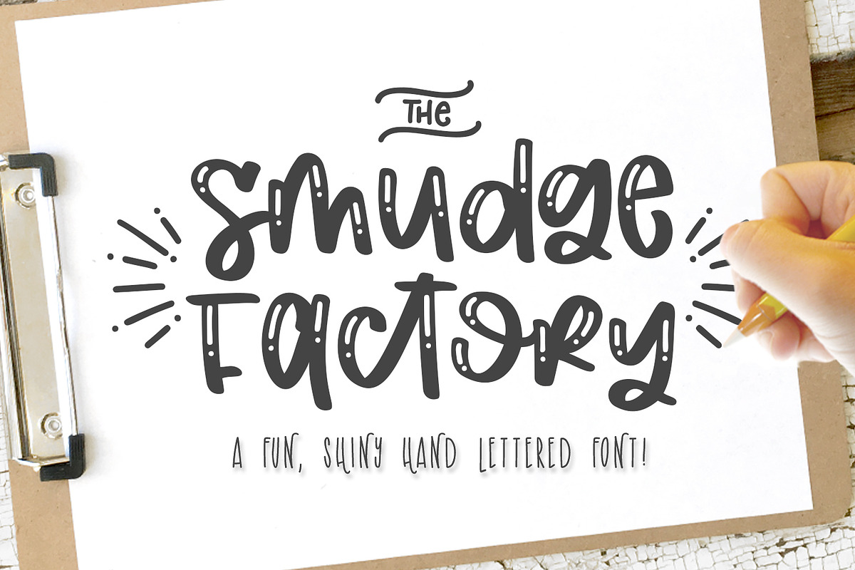 The Smudge Factory Font, a Sans Serif Font by A Little Smidge